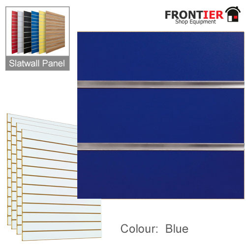 Slatwall Panel With Aluminium Inserts 1200mm x 1200mm Blue | Frontier ...