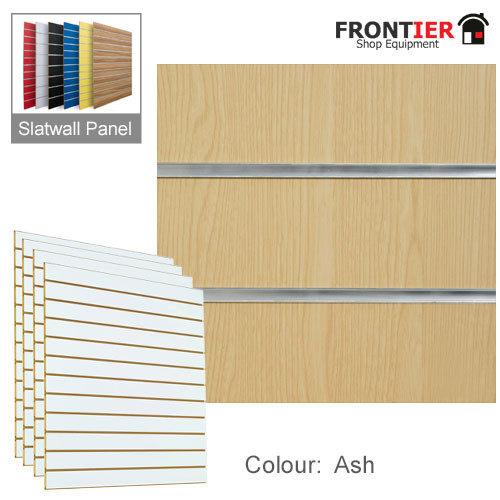 Slatwall Panel With Aluminium Inserts 2400mm x 1200mm Ash | Frontier ...