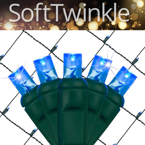 Blue Color Soft Twinkle LED Net Lights | Christmas Hook