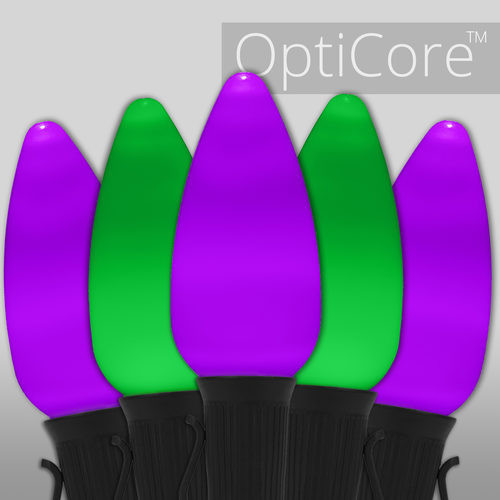 C9 Purple/Green Opticore TM Commercial LED Halloween Lights | Christmas ...