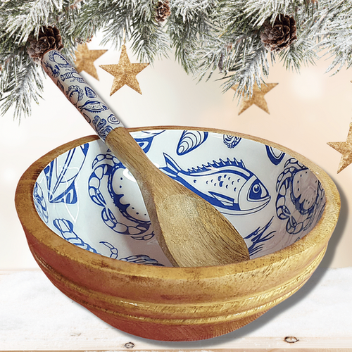 Handmade wooden portion bowl with spoon | Hartsmede.co.uk