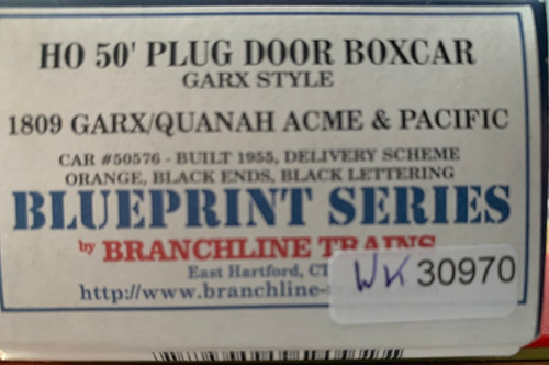 GARX / QUANAH - 50ft Plug Door Standard Box - HO - Blueprint Series ...