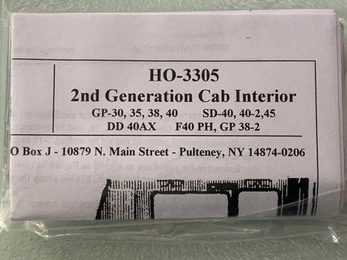 EMD GP & SD 2nd Generation Cab Interior HO 3305 - Keystone locomotive ...
