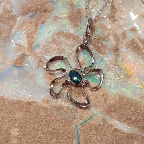 Opal Flower Pendant | Majestic Opals