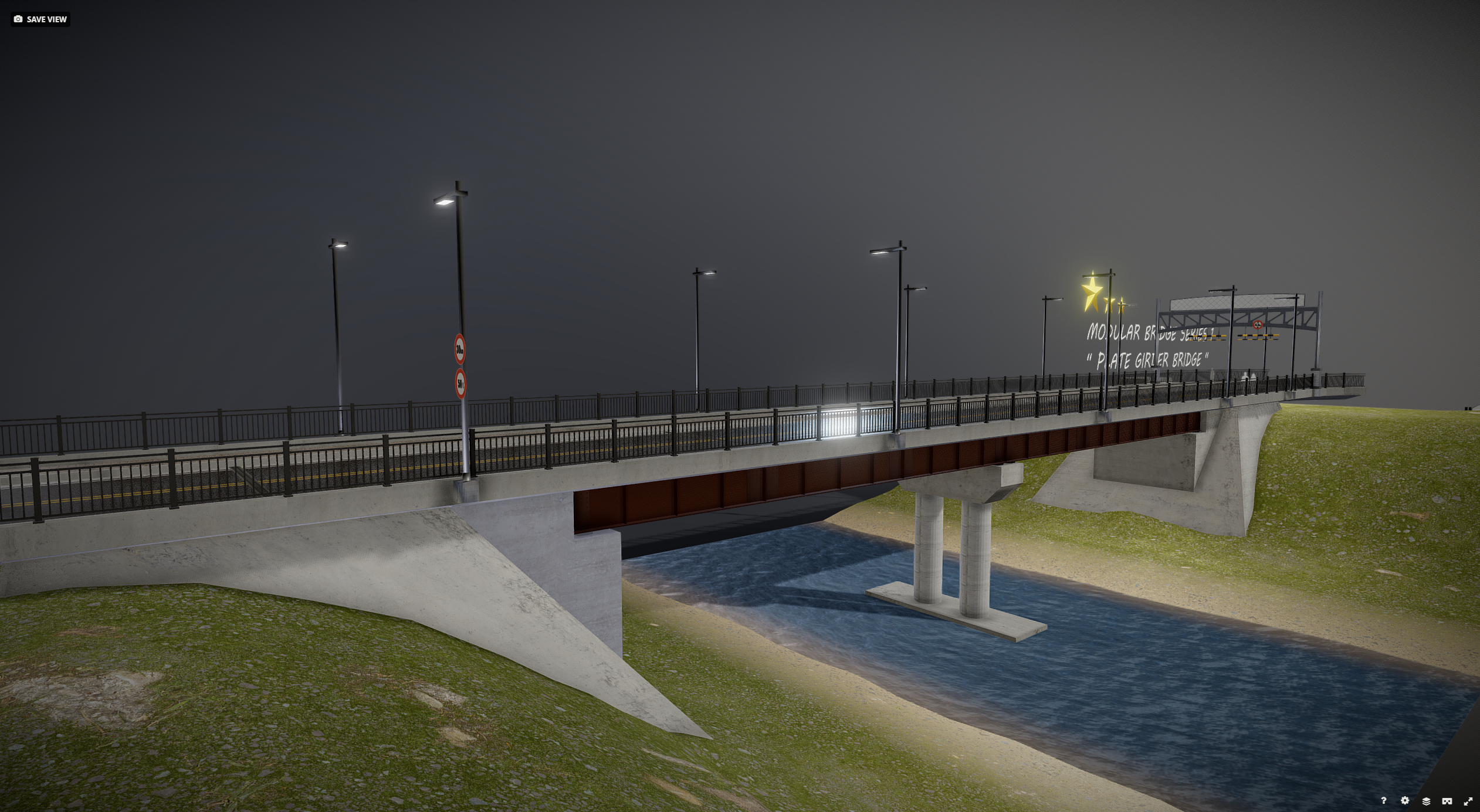 Modular Bridge Series1 " Plate Girder Bridge " - Download Free 3D model ...