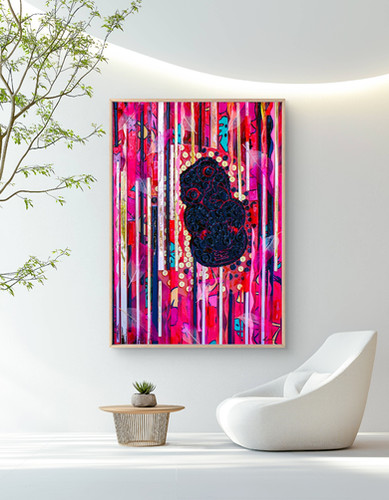 Fusion | Upcycled Mixed Media Art Print by Myshinymadness