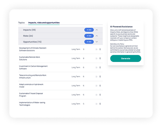 Double Materiality Assessment Software | Mitigate ESG