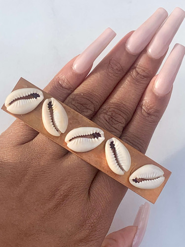 4 Finger Kopper & Kowrie Shell Ring | L Louise Kollective