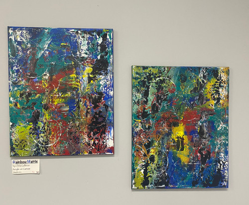 Rainbow Matrix - (2) 16x20 panels | Colleran Art