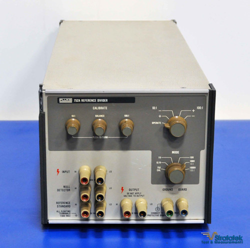 Fluke 752A Reference Divider 10:1 (±0.2 ppm) and 100:1 (±0.5 ppm ...