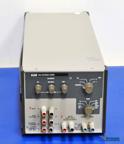 Fluke 752A Reference Divider 10:1 (±0.2 ppm) and 100:1 (±0.5 ppm ...