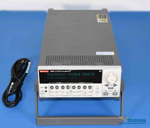 Keithley 2602A SYSTEM SourceMeter 2 Channel SMU Source Measure Unit Calibrated | Stratatek T&M