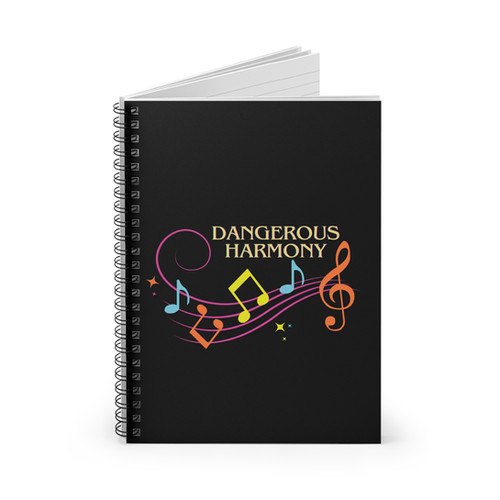 Musical Notes Spiral Notebook - Dangerous Harmony for Creative Minds ...