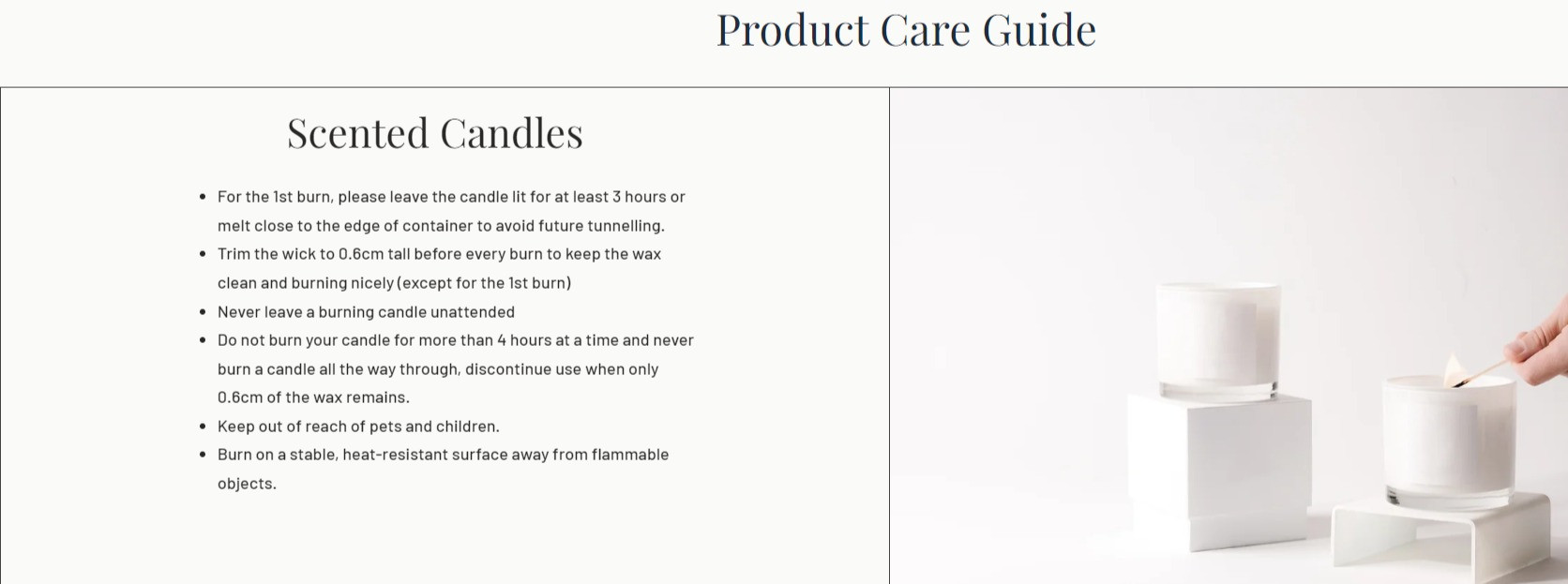 PRODUCT CARE GUIDE | Muse and Glow
