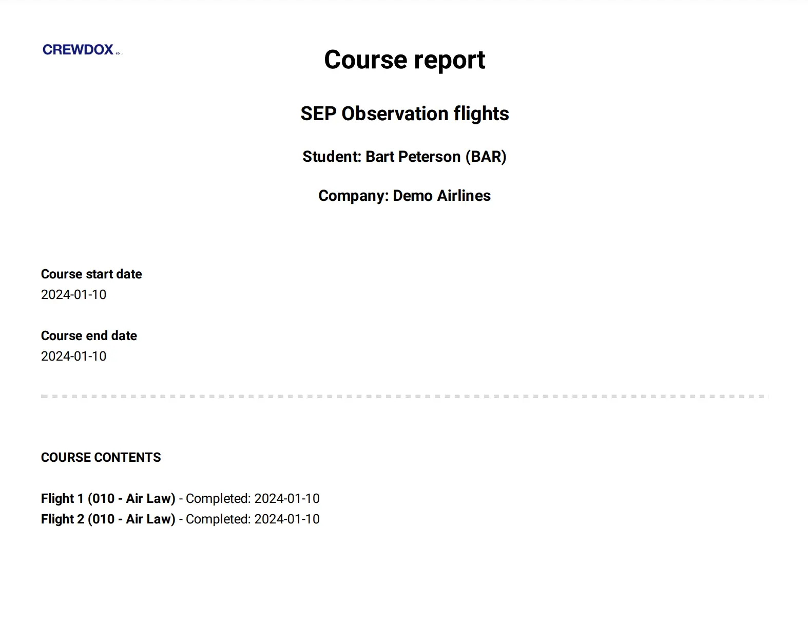 Crewdox | Course management