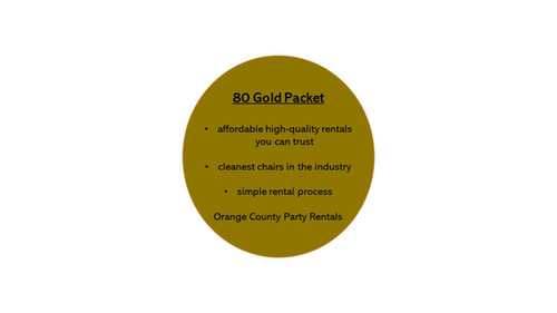 80 Gold Party Rental Package | Party Pro Rental Center, Inc.
