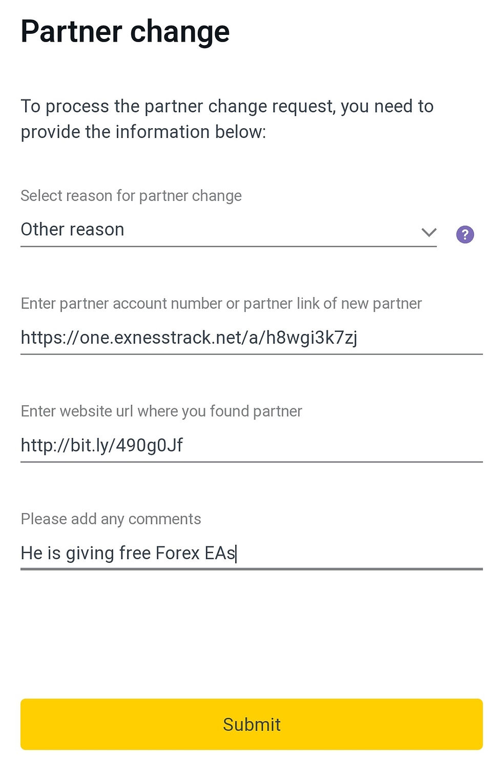 IB Change Offer: I'll give you EAs to switch your IB partner to mine.