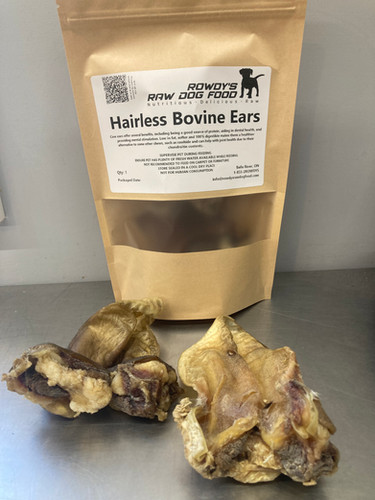 Hairless Beef Ear (Dehydrated) - 1 pk | Rowdy's Raw Dog Food