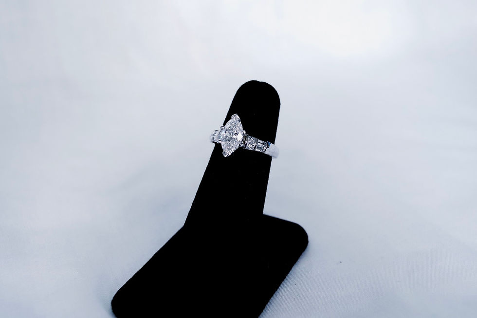 Marquee Shape Diamond Engagement Ring | Lauria Jewelers