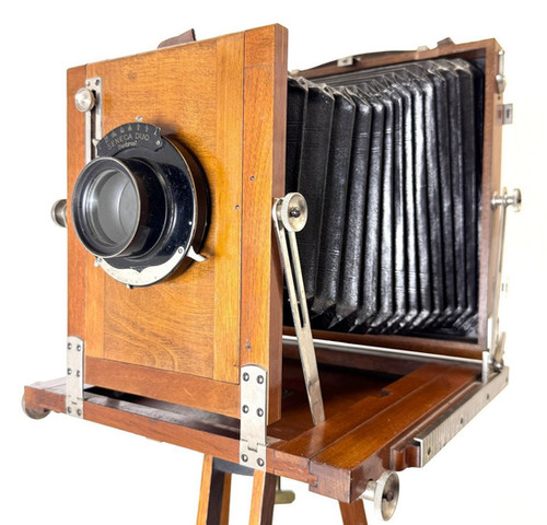 A fine quality early 20th C mahogany cased Large Format Plate Camera | CADA