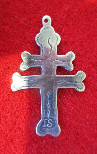 An important 18th C trade silver cross by Joseph Schindler of Quebec ...