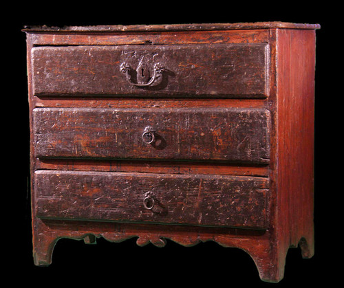 A mid 18th C Louis XIII style French Canadian commode / chest of ...