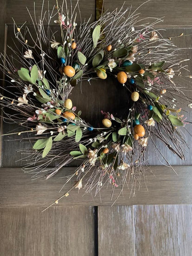 #8065 Country Easter Wreath | Olde Crows Homestead