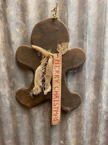 #6089 Large Hanging Wax Gingerbread Man | Olde Crows Homestead