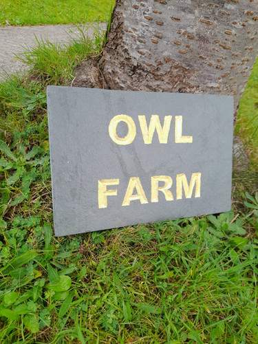 Welsh slate farm signs made to order