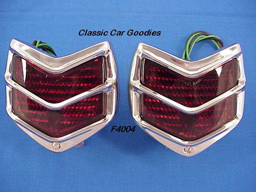 1940 Ford Tail Lights With Glass Lenses and Stainless Steel Bezels ...
