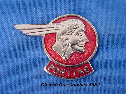 Pontiac Chieftain Red Indian Head Logo Hat Lapel Pin | Classic Car Goodies