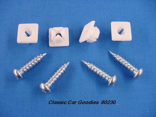 Sheet Metal License Plate Fasteners With Plastic Inserts | Classic Car ...