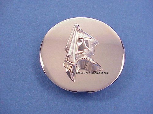Chrome Metal Spider Hub Cap Center Insert | Classic Car Goodies