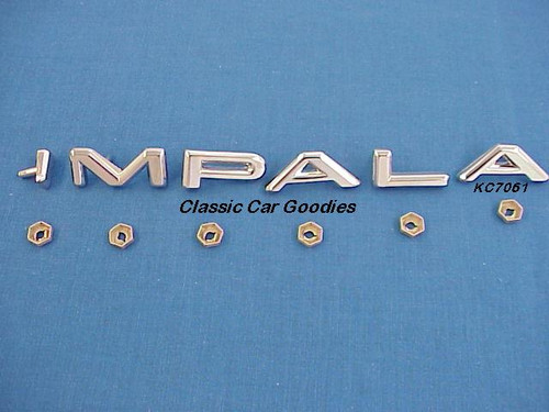 1964 Chevrolet Impala Chrome Letter Emblem Set | Classic Car Goodies