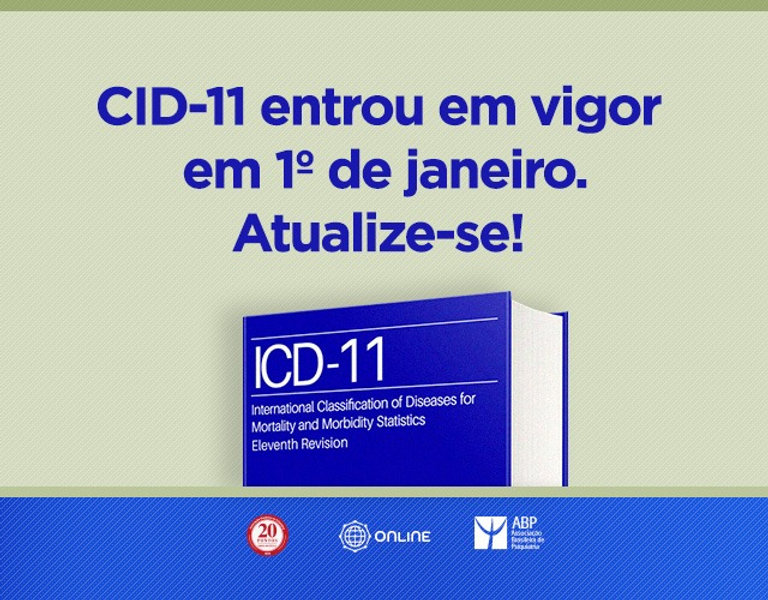 CID-11 entrou em vigor em 1º de janeiro. Atualize-se!