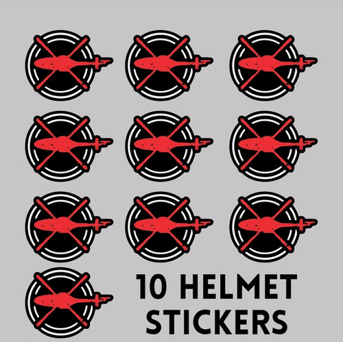 10 Pack ECHO Helmet Sticker- Black | ECHO HeliOps