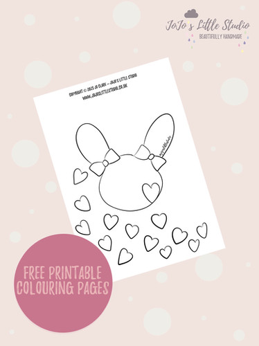 Bunny Rabbit Free Printable Colouring Page - Downloadable PDF | JoJo’s ...