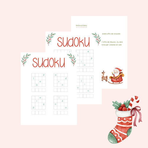 Sudoku Noël | filles1001projets
