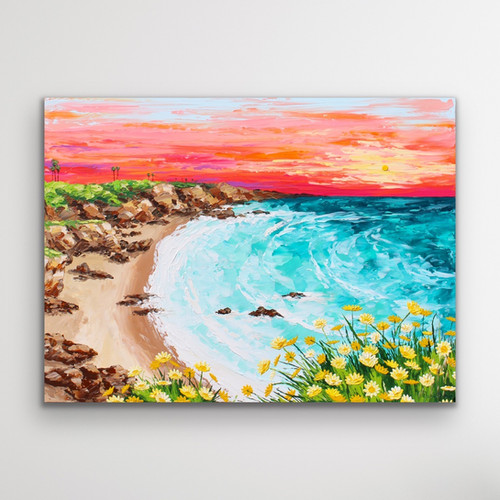'Sunset at Windansea' Original Painting | Juju Creates Art