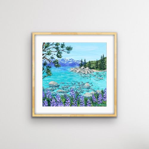 'Lupines in Lake Tahoe' Print | Juju Creates Art