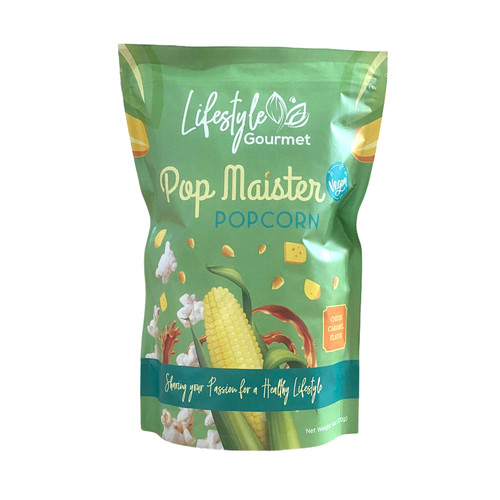 Pop Maister Vegan Cheese and Caramel Popcorn 100g | LifestyleGourmet