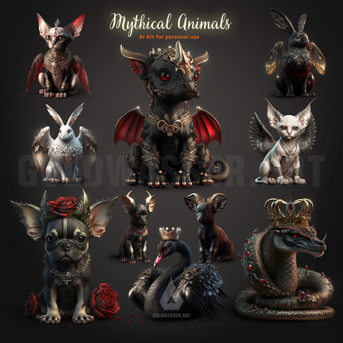 AI Mythical Animals | GOLDWASSER.ART