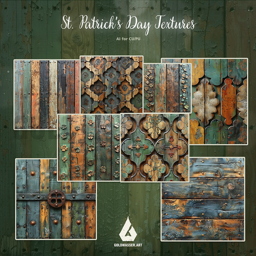 AI CU/PU St. Patrick's Day Textures | GOLDWASSER.ART
