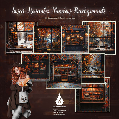 AI Sweet November Window backgrounds | GOLDWASSER.ART