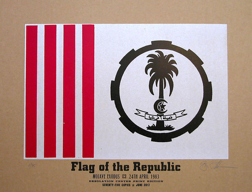 SAVAGE REPUBLIC - Flag of the Republic 3-Color Letterpress Art Print ...