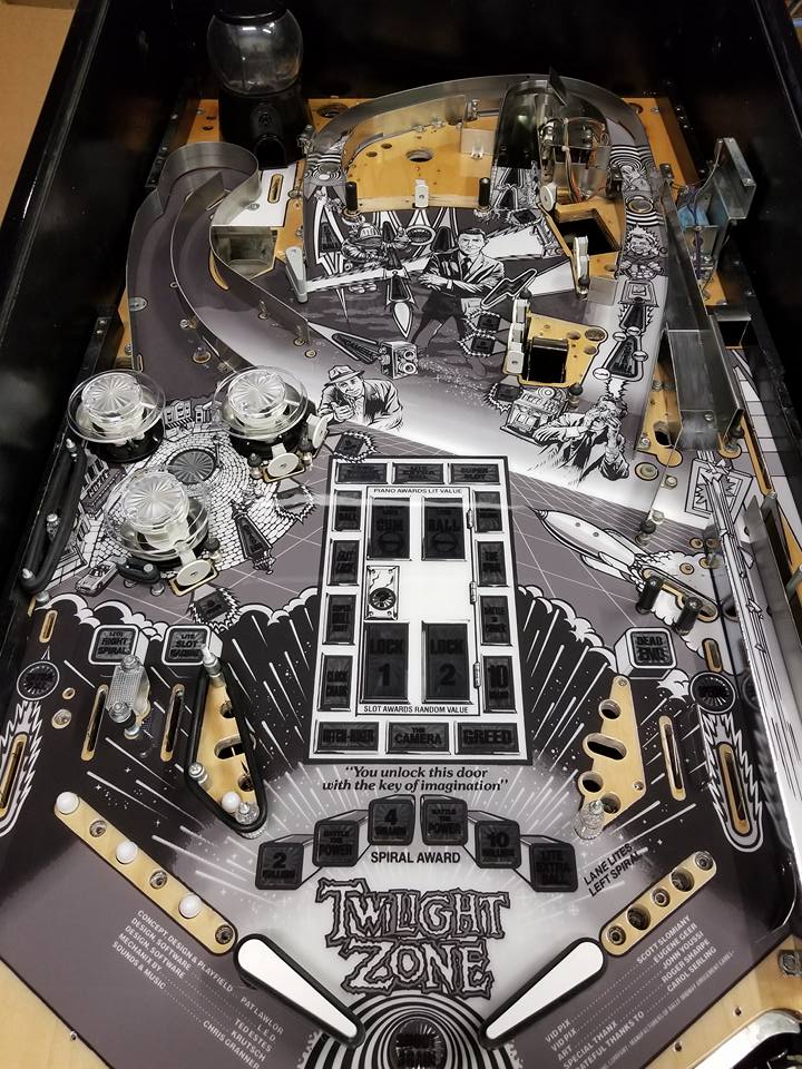 Black and White Twilight Zone Pinball Machine - Pinball Machines And Arcade