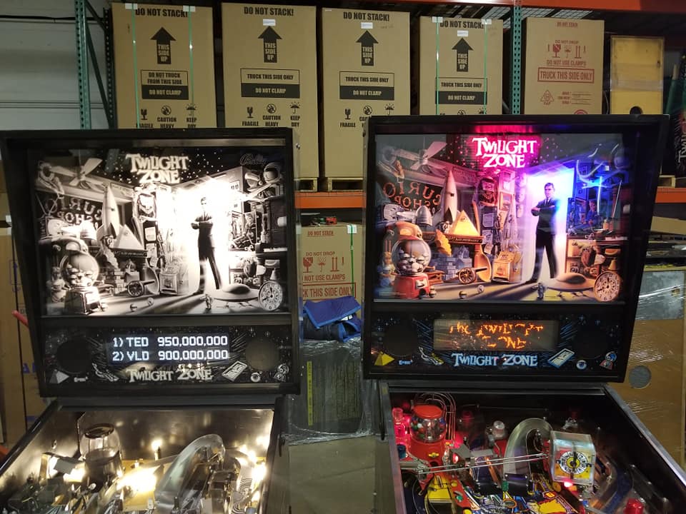 Black and White Twilight Zone Pinball Machine - Pinball Machines And Arcade