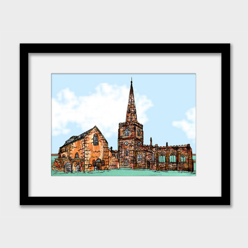 Birkenhead priory print, Iconic Wirral architectural landmark ...
