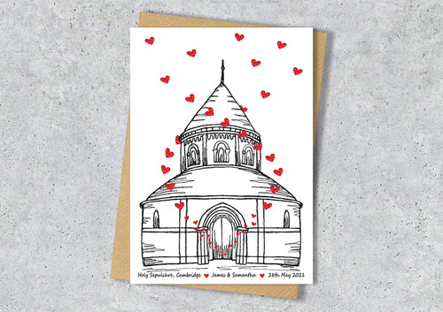 Holy Sepulchre, The Round church, Cambridge wedding day anniversary ...