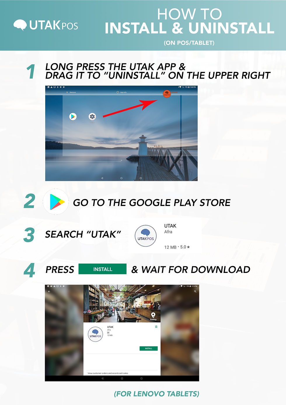Tablet POS | UTAK POS Guides